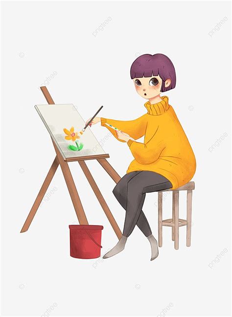 รูปวาดด้วยมือ จิตรกรรม การ์ตูน ศิลปะ Png สาว วาดด้วยมือ การ์ตูนภาพ