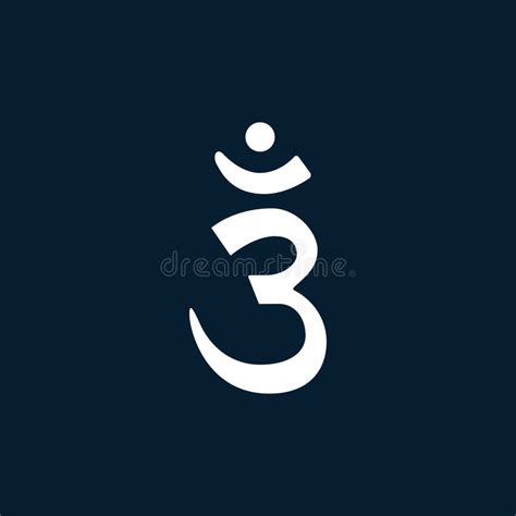 Vector Reiki Speritual Chakra Icon Manipura Om Meditation Sign