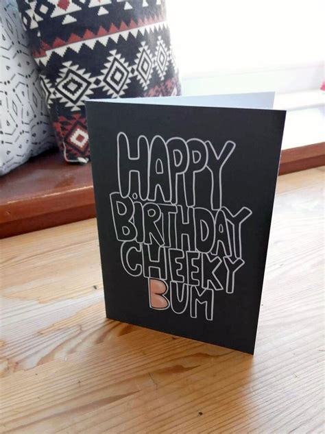 Happy Birthday Cheeky Bum Funny Card Etsy