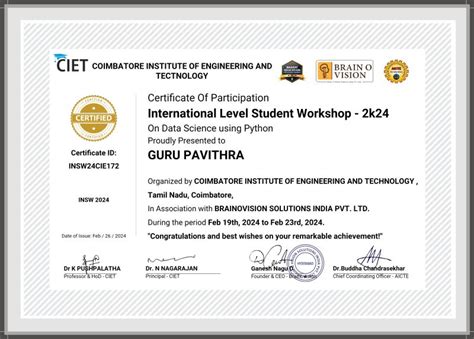 Guru Pavithra S On Linkedin Datascience Python Workshop