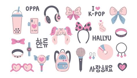 Kpop Sticker Vector Art Icons And Graphics For Free Download