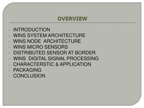 Ppt Border Security Using Wireless Integrated Network Sensorwins