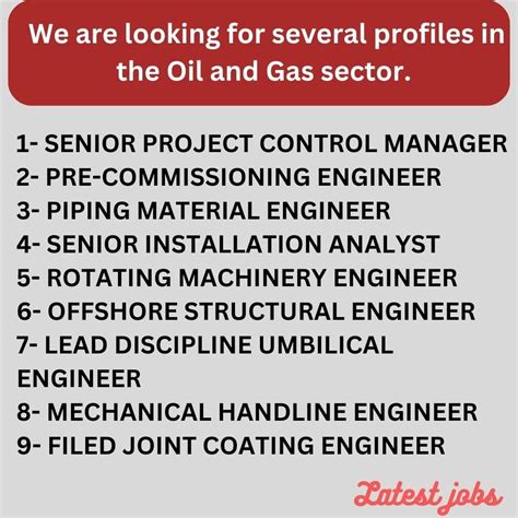 Jobs Info On Linkedin We Are Looking For Several Profiles In The Oil