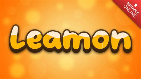Leamon Orange Juice Text Effect Generator