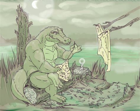 Rule 34 Alligator Alligatorid Anthro Belly Clothed Clothing Crocodilian Digital Media Artwork