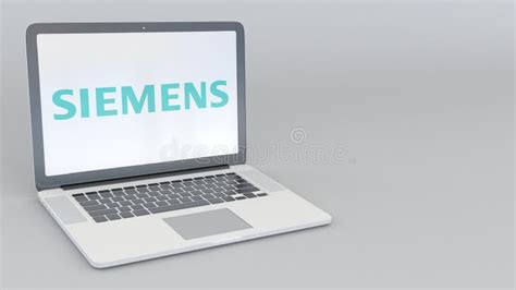 Siemens Logo Made Of Hexadecimal Symbols On Computer Screen Editorial