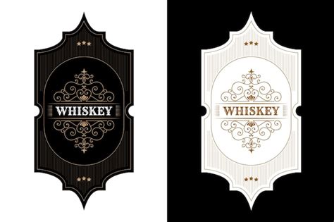 빈티지 로얄 럭셔리 라벨 및 포장 디자인 프리미엄 벡터