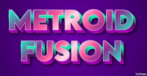 Metroid Fusion Text Effect And Logo Design Videogame