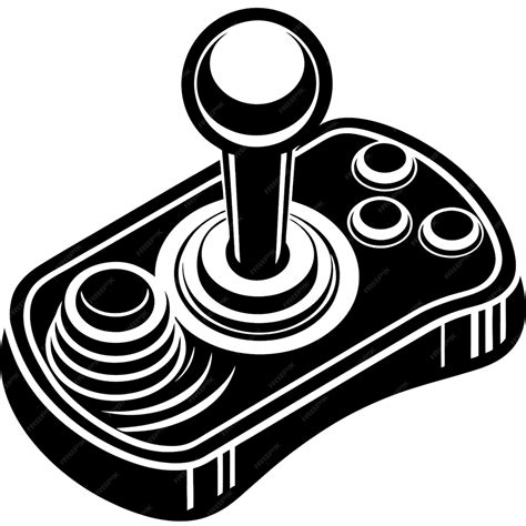 Gamepad Joystick Virtual Game Controller Video Gaming Esparto Monochrome Black Icon Vector
