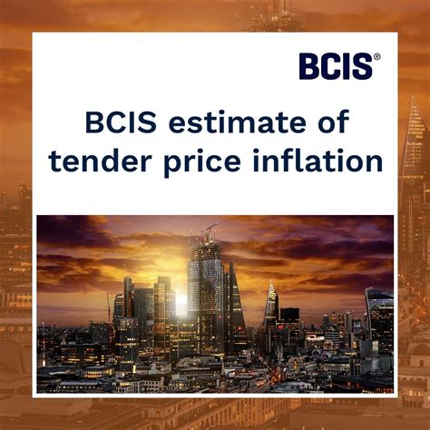 Bcis Tender Price Index Estimate Of Tender Price Inflation Bcis