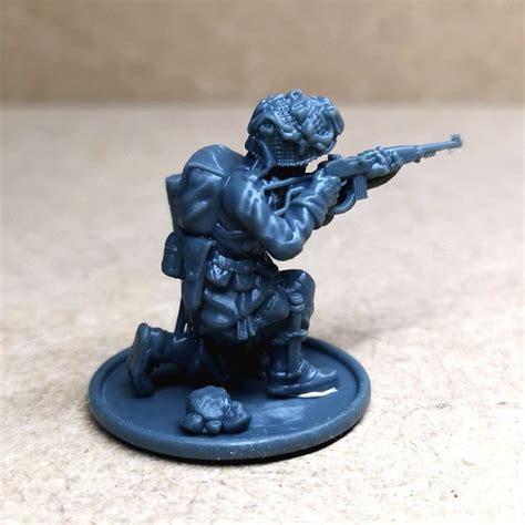 3d Printable Ww2 28mm Us Paratrooper Firing M1 Carbine Modul Head By