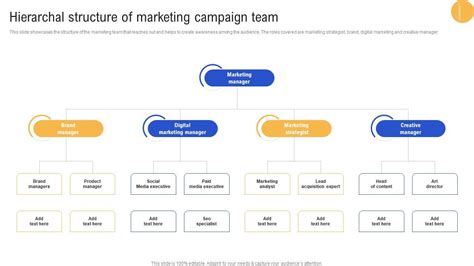 Hierarchal Structure Of Marketing Campaign Team Advertisement Campaigns