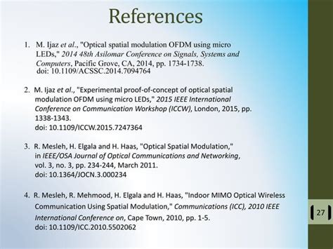 Optical Spatial Modulation Ofdm Using Micro Leds Ppt