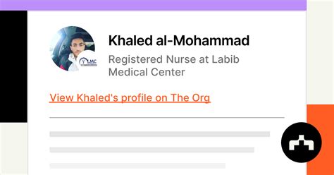 Khaled Al Mohammad Registered Nurse At Labib Medical Center The Org