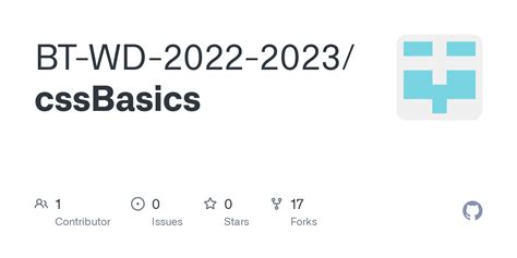 Github Bt Wd 2022 2023cssbasics