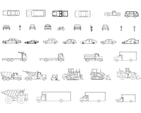 Truck Blocks Cadblocks Hub For Industrial Design
