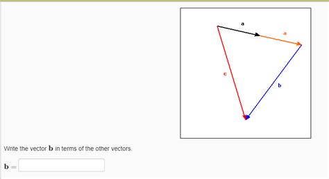 Solved A с Write The Vector A In Terms Of The Other Vectors