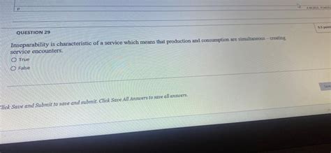 Solved P مكة Question 29 Inseparability Is Characteristic Of