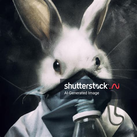 Close Photo Rabbit Wearing Laboratory Gown AI Generated Image 2347841587 Shutterstock