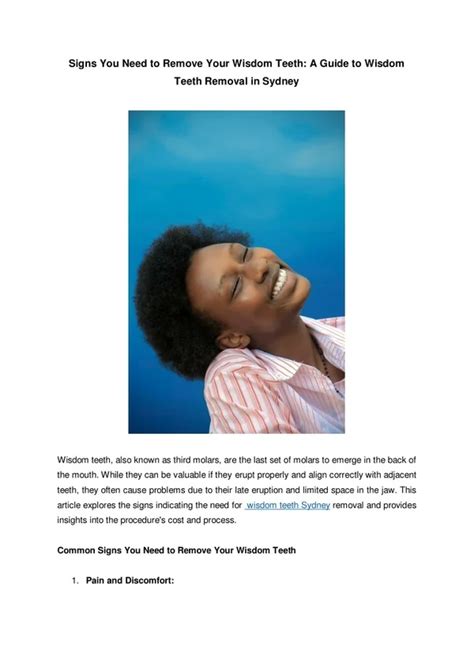 Ppt Signs You Need To Remove Your Wisdom Teeth A Guide To Wisdom