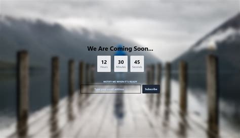 Timeless Coming Soon Pages Tailwind CSS 3 HTML Template By PaiTheme