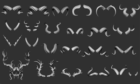 24 Creature Monster Demon Horns FlippedNormals
