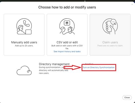 Directory Synchronisatie Op De Webex Control Hub Inschakelen Cisco