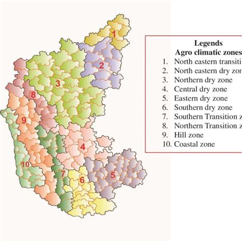Agro Climatic Zones Of Karnataka Download Scientific Diagram