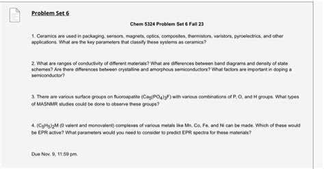 solved problem set 6 chem 5324 problem set 6 fall 23 1