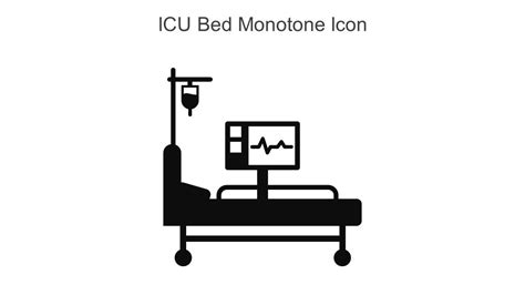 icu bed monotone icon in powerpoint pptx png and editable eps format ppt powerpoint
