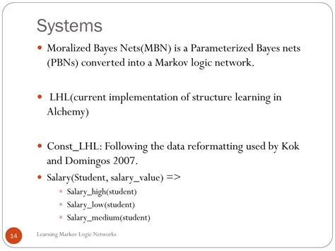 ppt learning markov logic networks with many descriptive attributes