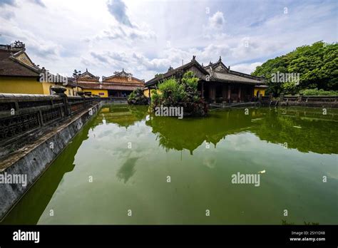 Buildings of the Dien Tho Palace complex Cung DiÃªn Thá seen over a