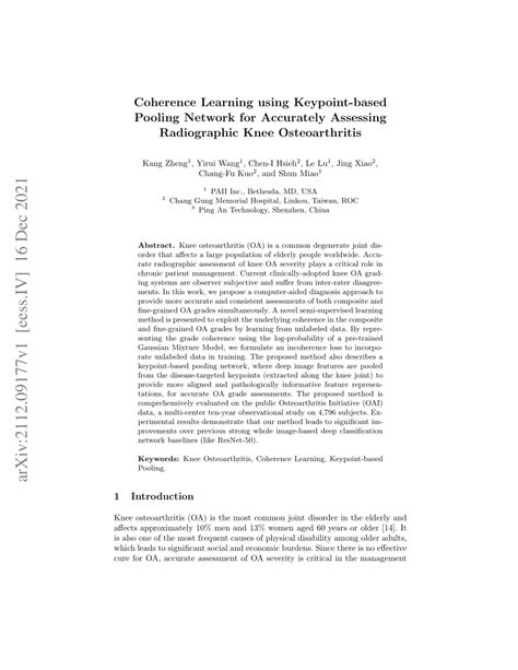 Pdf Coherence Learning Using Keypoint Based Pooling Network For