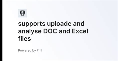 Supports Uploade And Analyse Doc And Excel Files