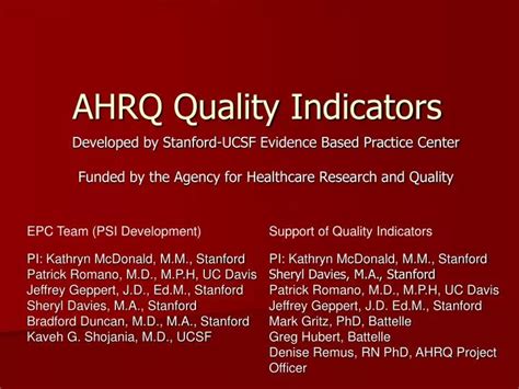 Ppt Ahrq Quality Indicators Powerpoint Presentation Free Download Id 1395879