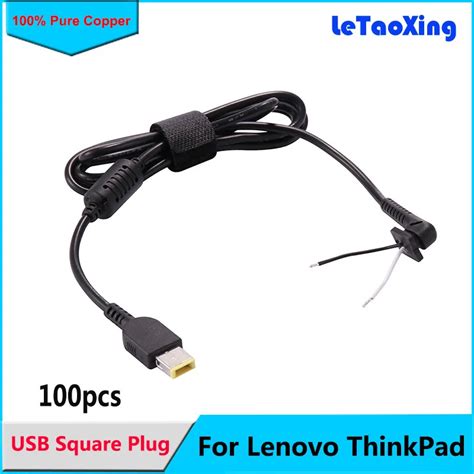 Pcs Dc Power Cable Jack Plug Usb Pin Square Power Supply Connector Cable For Lenovo New V