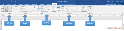 Ms Word Hindi Notes Using View Tab