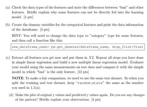 Solved Question Multiple Linear Regression Apart From The Chegg