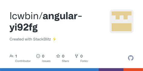 Github Lcwbinangular Yi92fg Created With Stackblitz ⚡️
