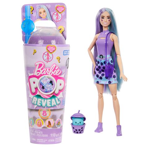 Barbie Pop Reveal Boba Tea Taro Milk Fashion Doll And Accessories Set