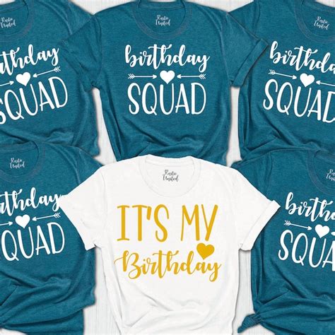 Birthday Team Squad Etsy