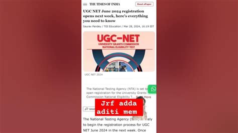 Net Jrf Jrf Adda Aditi Mem Youtube