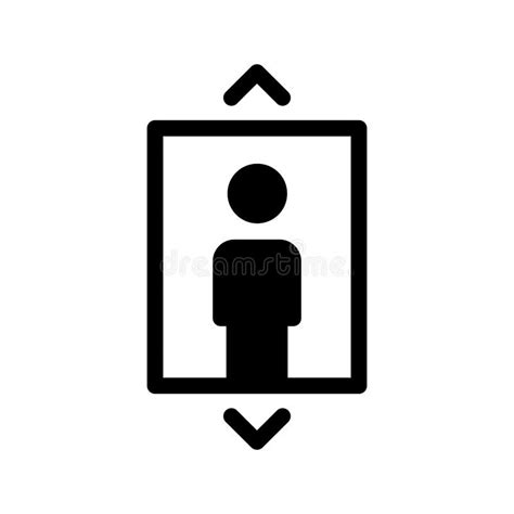 Elevator Glyph Flat Vector Icon Stock Illustration Illustration Of