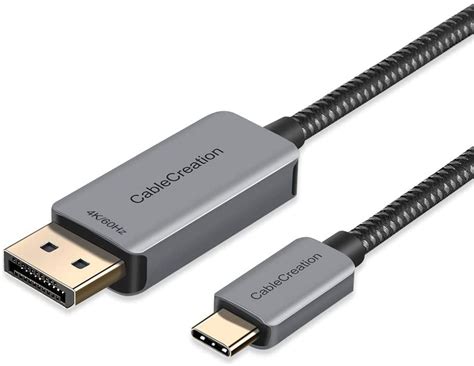 Cablecreation 6ft Usb C To Displayport Cable Aluminum