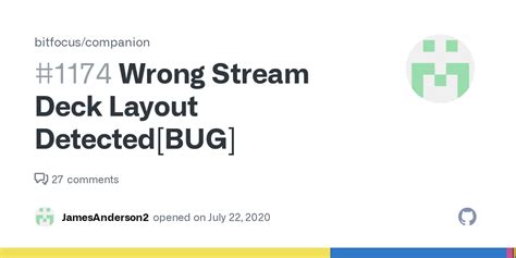 Wrong Stream Deck Layout Detected BUG Issue Bitfocus Companion GitHub
