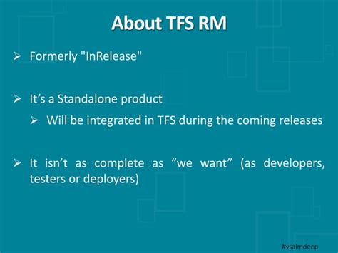 Release Management With Tfs 2013 Ppt