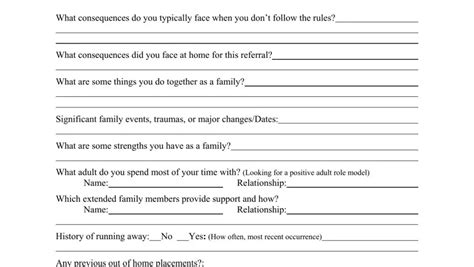 Youth Intake Interview Form Fill Out Printable PDF Forms Online