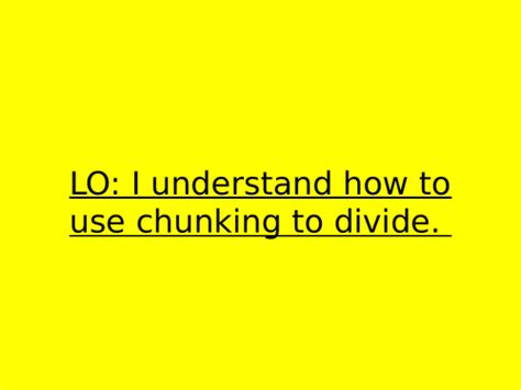 Division Chunking And Word Problems Teaching Resources