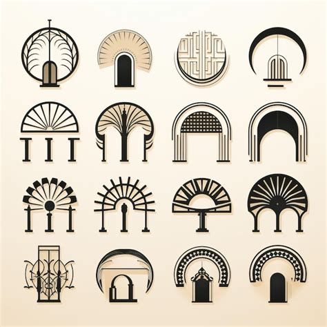premium vector minimal vector architectural elements on white background