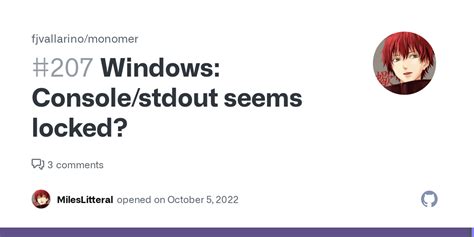 Windows Consolestdout Seems Locked · Issue 207 · Fjvallarino